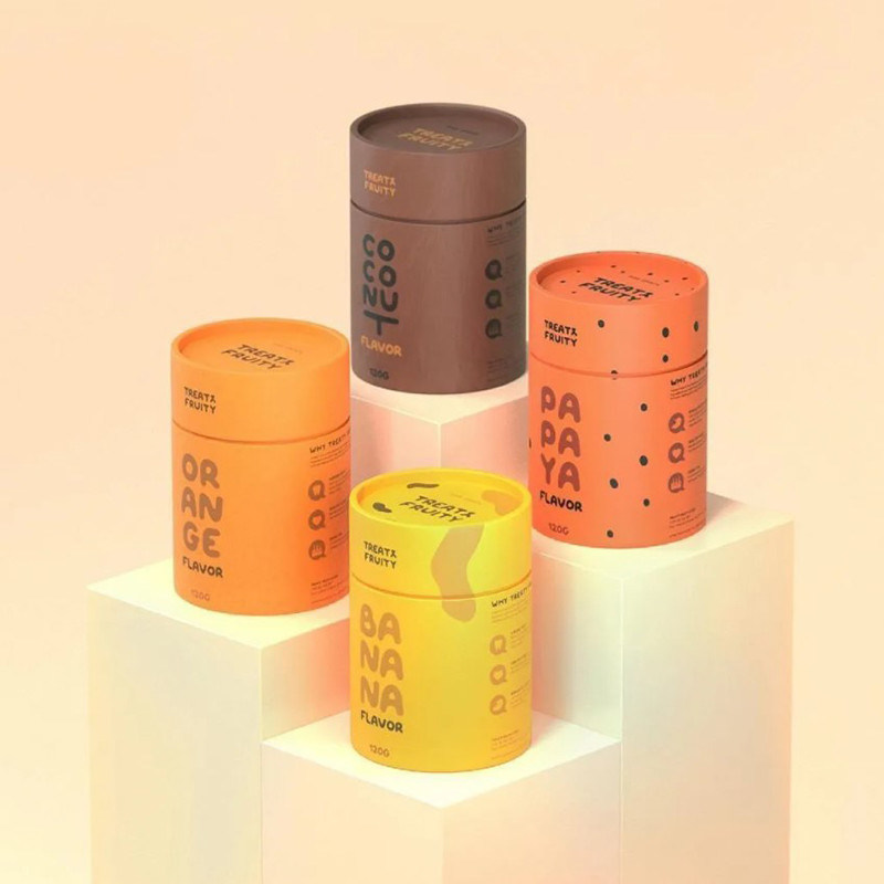 Biodegradable Cardboard Cylinder Packaging Box Tubes With UV Coating