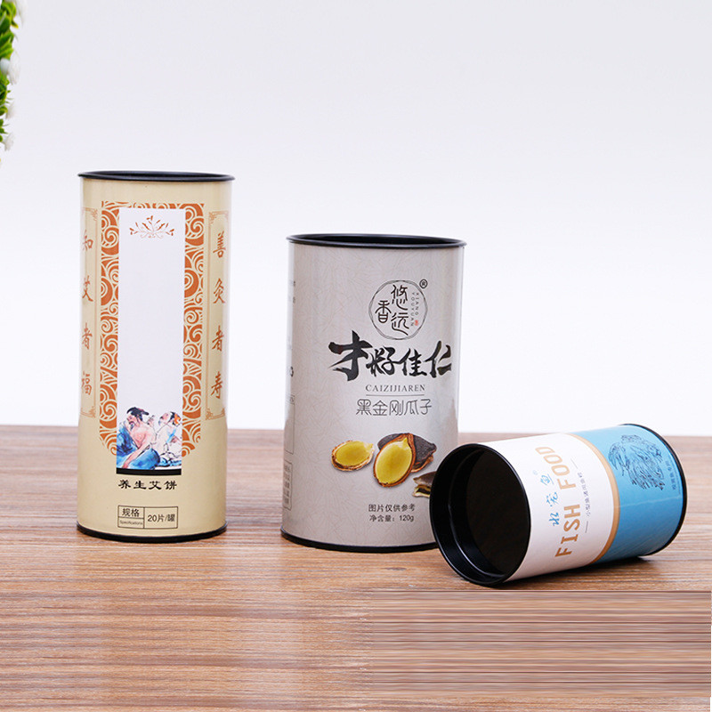 Cylinder Cardboard Tubes Packaging Box Matt Lamination With Tin For Cup ...