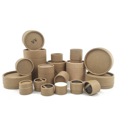 Custom Eco Friendly Carton Round Kraft Cylinder Box Empty Biodegradable ...